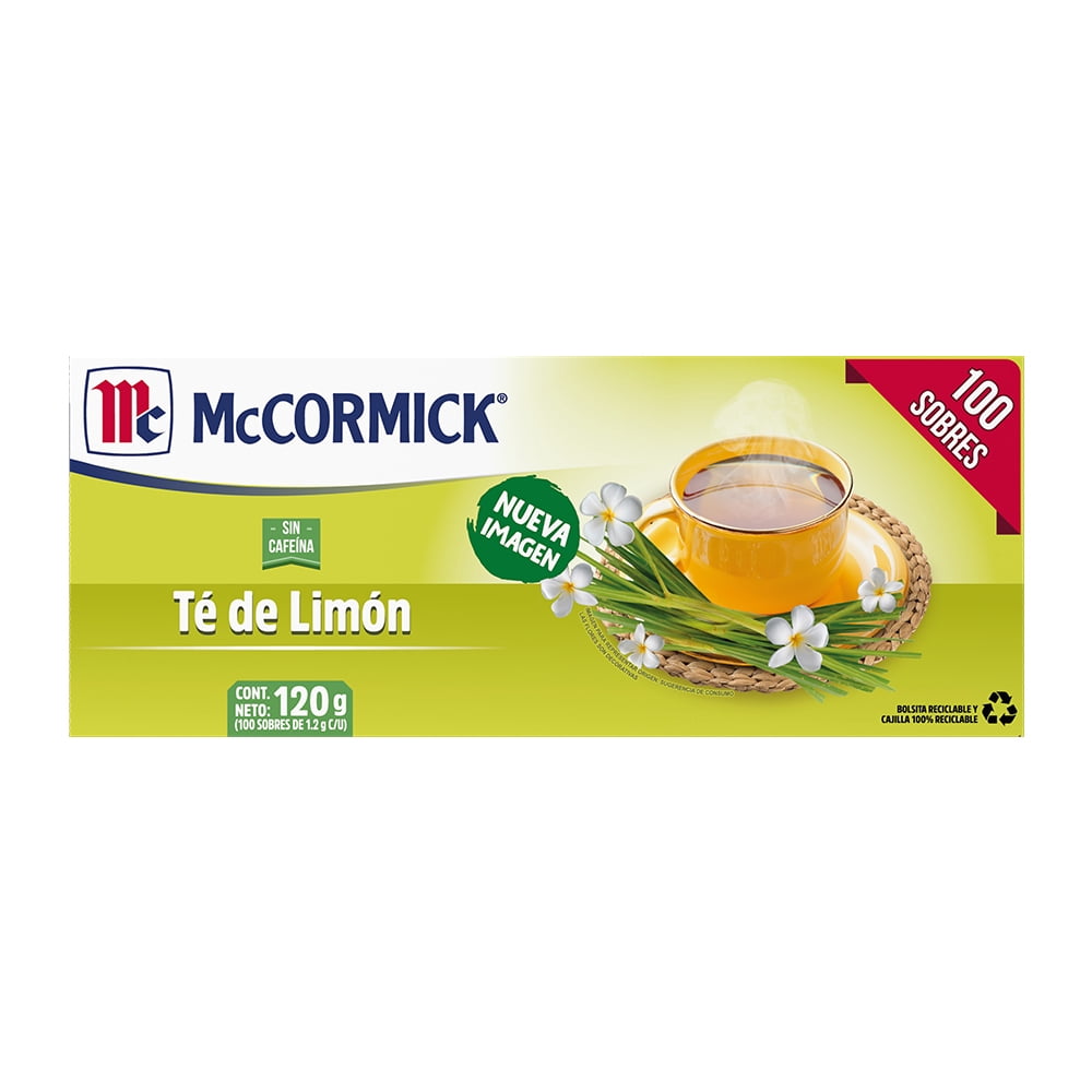 Té McCormick Limón 100 Sobres | Walmart en línea