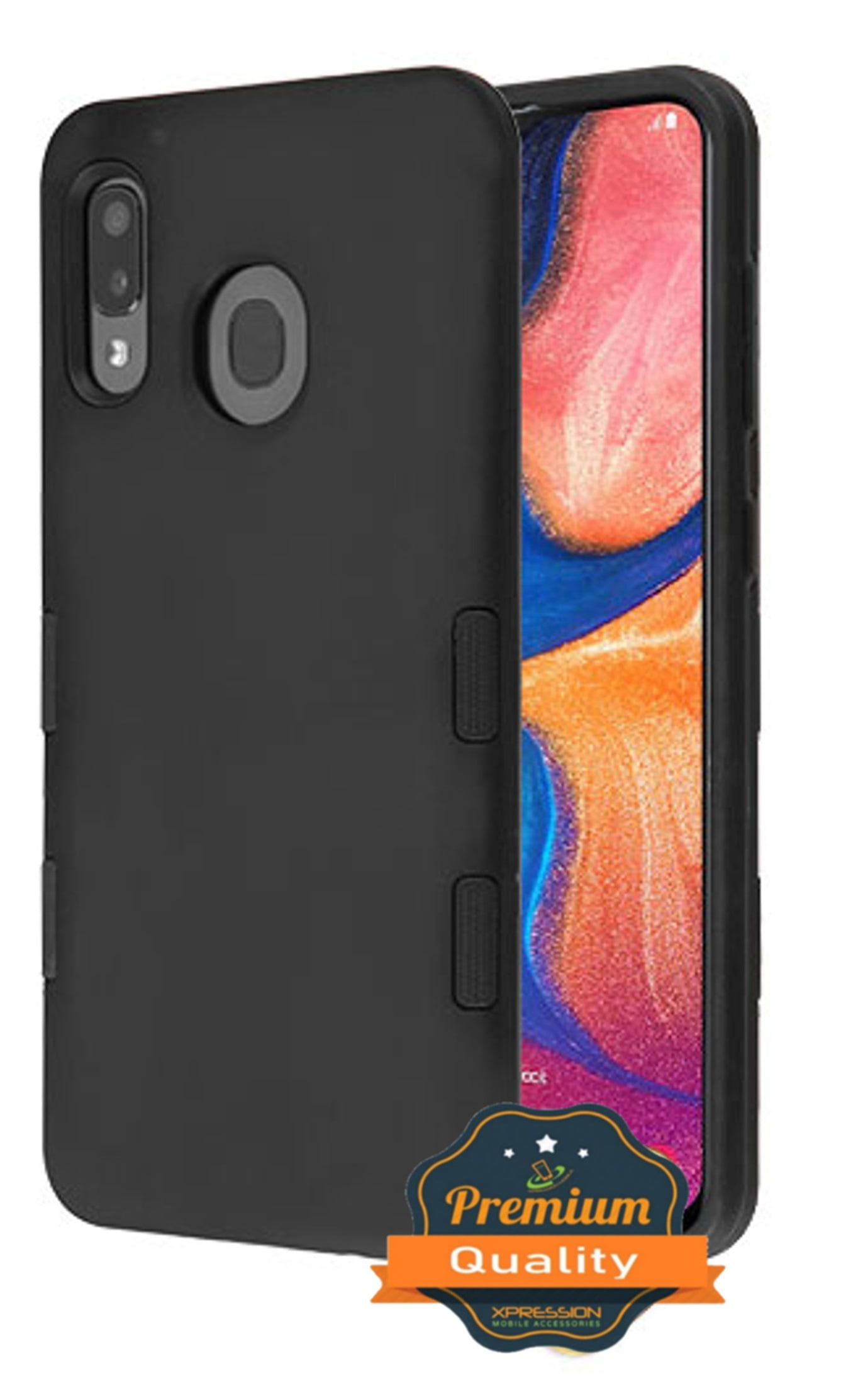 Samsung Galaxy A20 Phone Case Stylish Dual Layer Hard PC & TPU Rubber ...