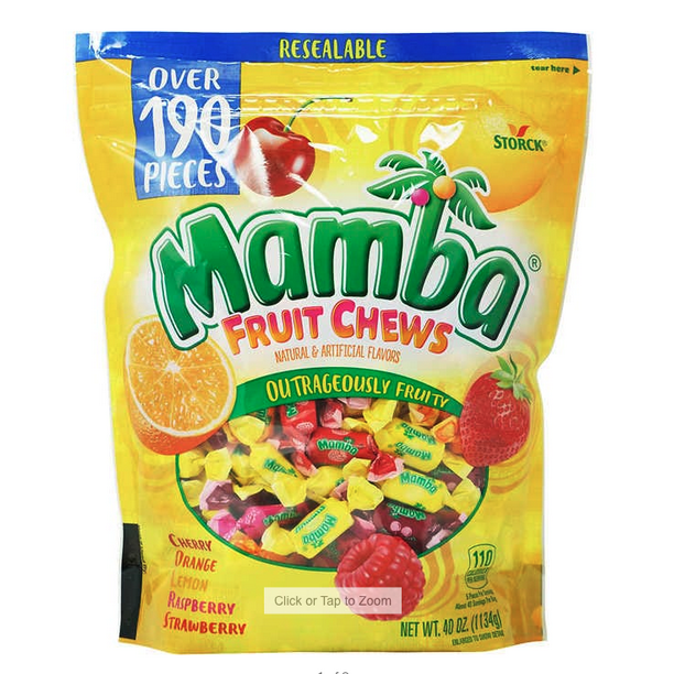 Mamba Fruit Chews, Outrageously Fruity, 40 oz - Walmart.com