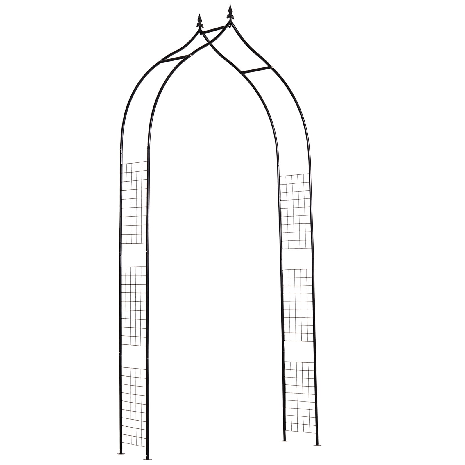 Click here for Outsunny 8ft Garden Arch Metal Arbor Trellis For C... prices