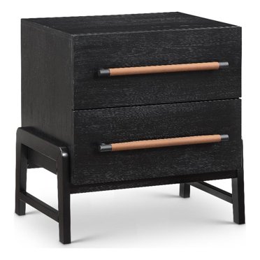 Meridian Furniture Sage Black Wood Veneer Night Stand - Walmart.com
