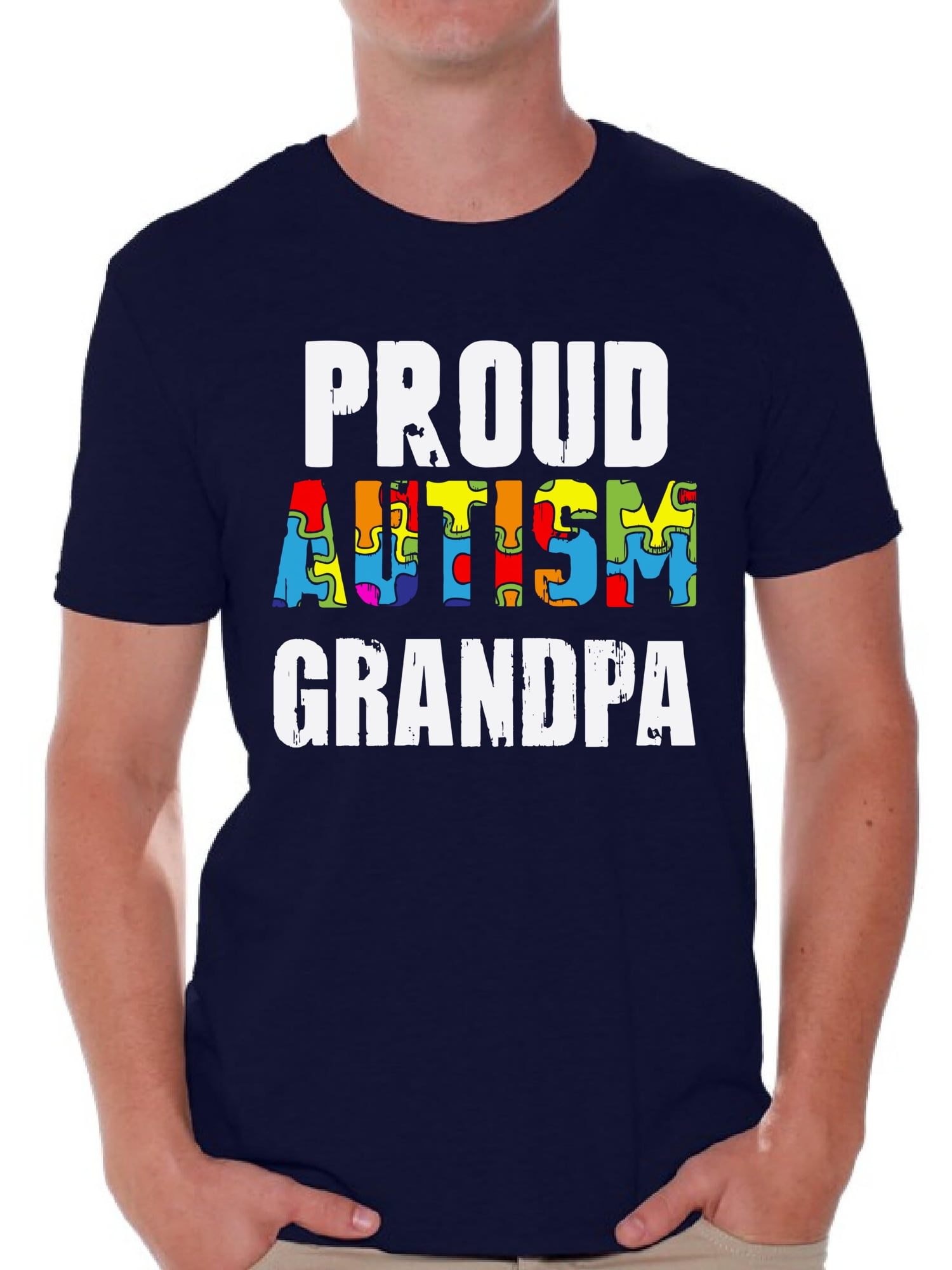 Awkward Styles Proud Autism Grandpa Tshirt Men's Autism Shirts Autism ...