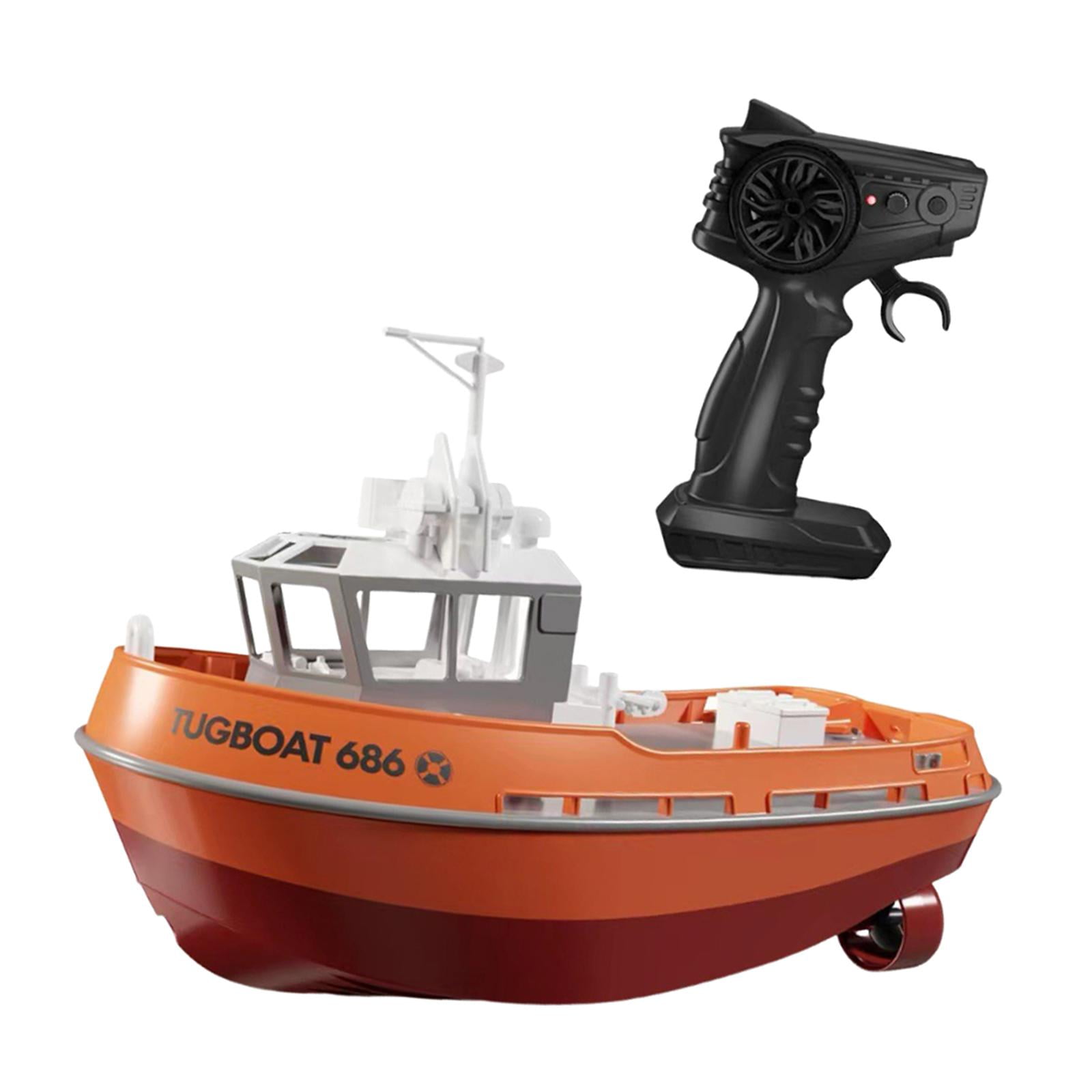 1/72 RC Tugboat Play Water Toy, bote de control remoto de motor doble ...