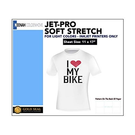 IRON ON HEAT TRANSFER PAPER JET-PRO SS SOFSTRETCH 11 x 17" CUSTOM PACK ...