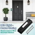 2 Pack LED Lighted Doorbell Button Wired, Door Bell Ringer Push Buttons ...