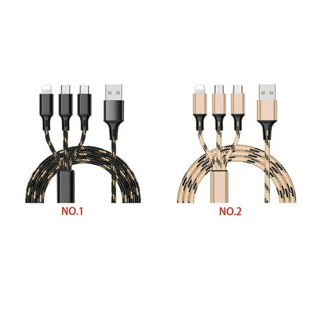 1.2m 3 in 1 TYPE-C Micro USB Android; Type 8PIN Charging Data Cable ...