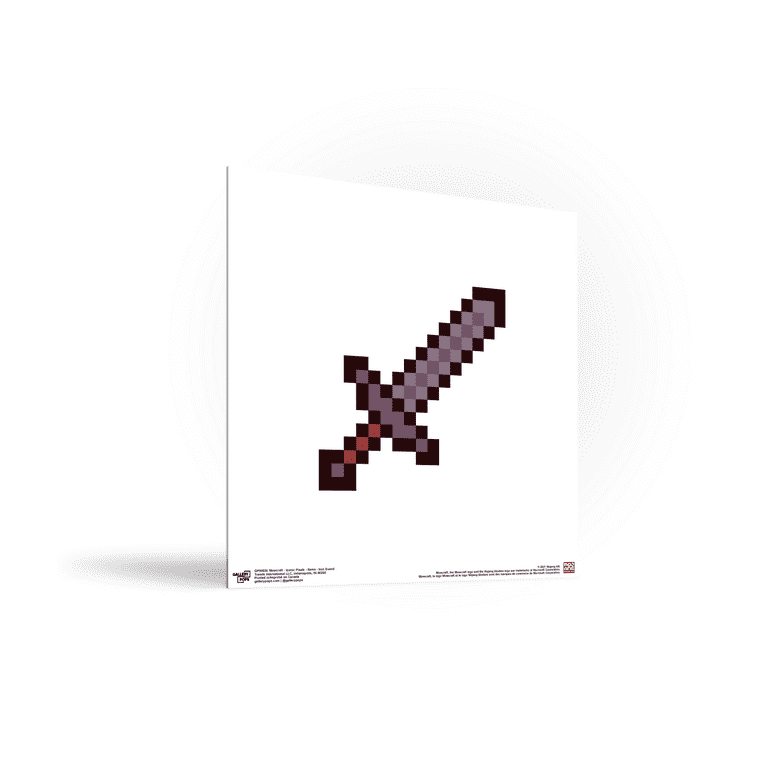 Minecraft Iron Sword Pixel Art