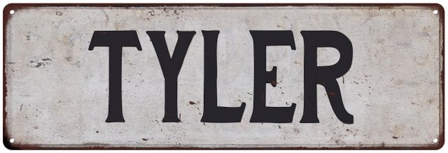 TYLER Vintage Look Rustic Metal City State Sign 6 x 18 High Gloss Metal ...