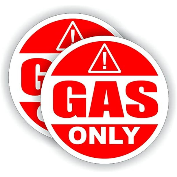 Gasoline Only 3″ Round Vinyl Decal | Sticker | Label Fuel Gas Door ...