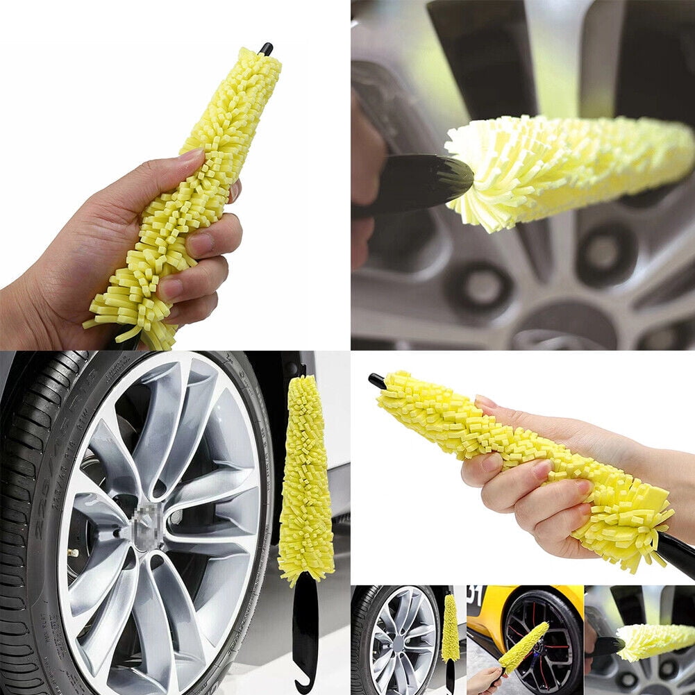 US 4-8 Pc Car Detailing Cleaning Brush Tire Rim Washing Scrub Wheel ...