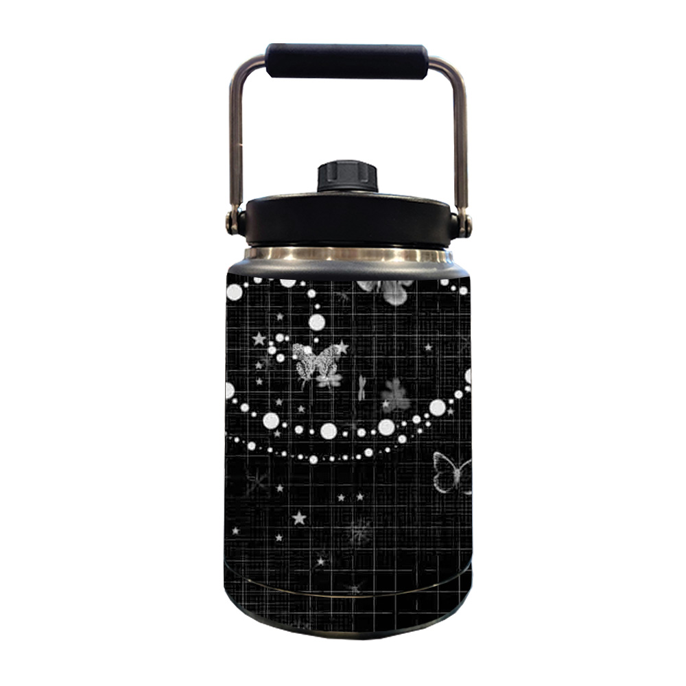 MightySkins Skin Compatible With YETI Rambler Half Gallon Jug - Black ...