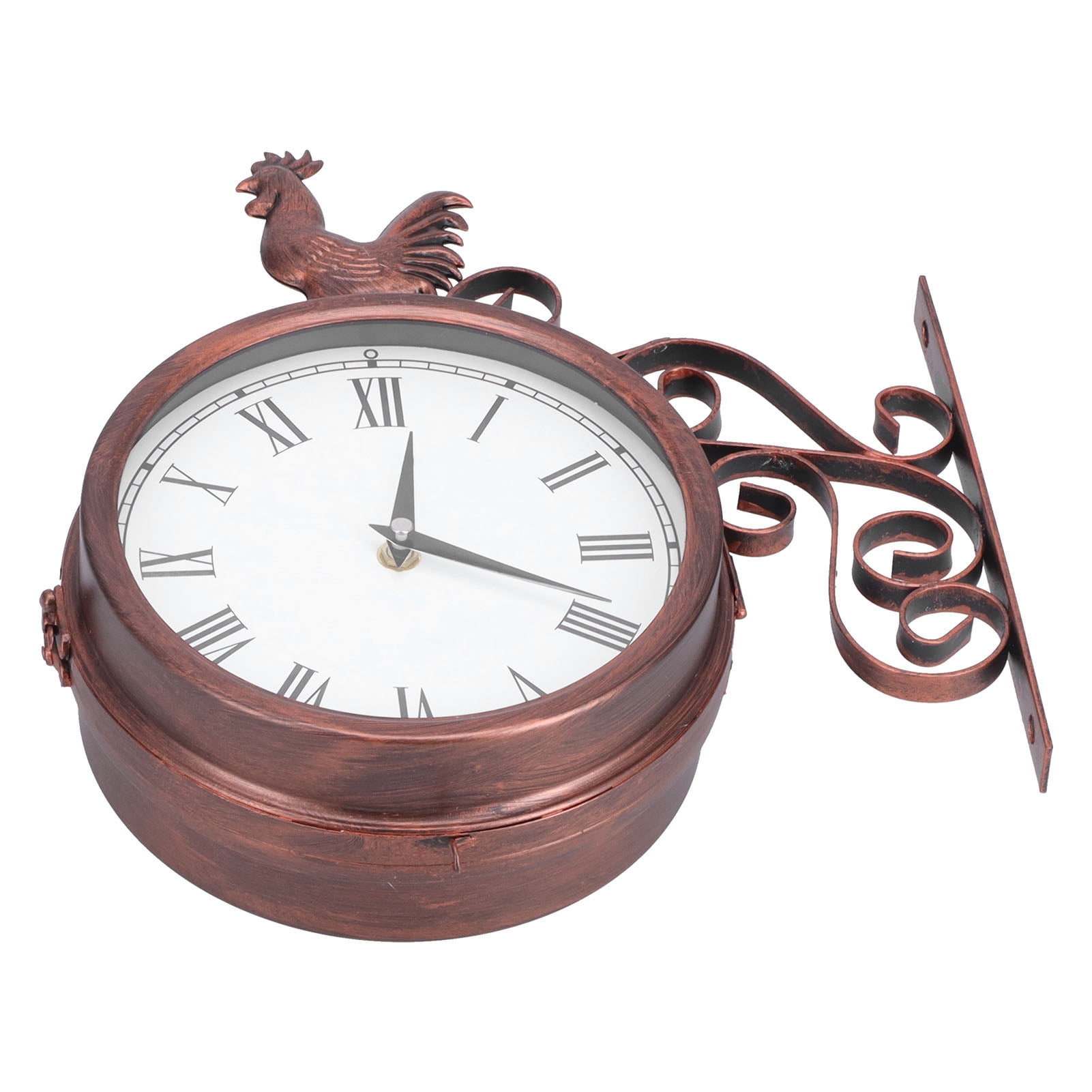 Reloj de pared de gallo, reloj de pared de hierro forjado de latón ...