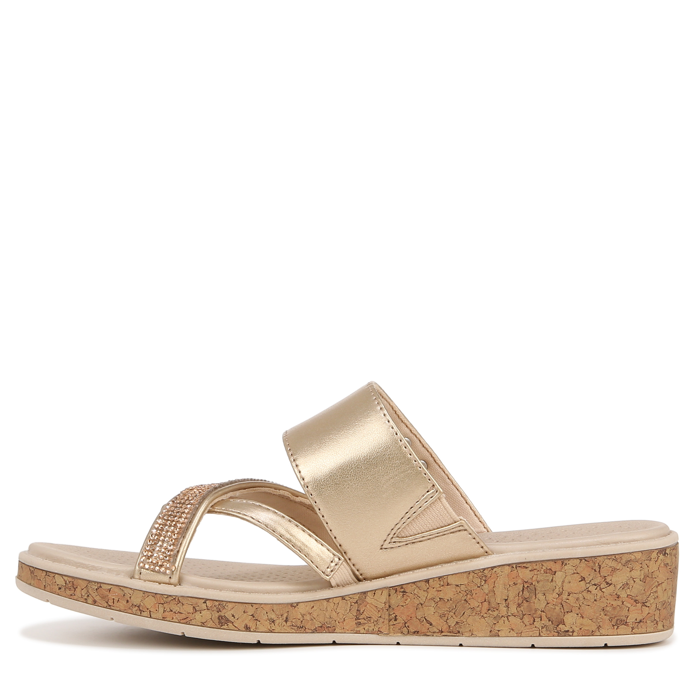 Bzees Womens Bora Bright Shimmer Wedge Sandals - Walmart.com