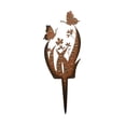 Decorative Garden Stakes, 17.78X5Inch, Rustic Butterfly Metal Garden ...