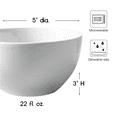 Tabletops Gallery 10 Pack White Ceramic 5.5" Cereal Bowls Set for ...