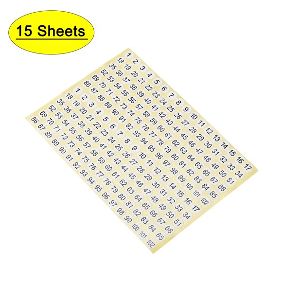 Number Stickers 1 10