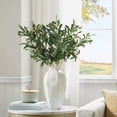 Hagao Artificial Olive Branches, 6 Pack, 37 inch Faux Olive Stems with ...