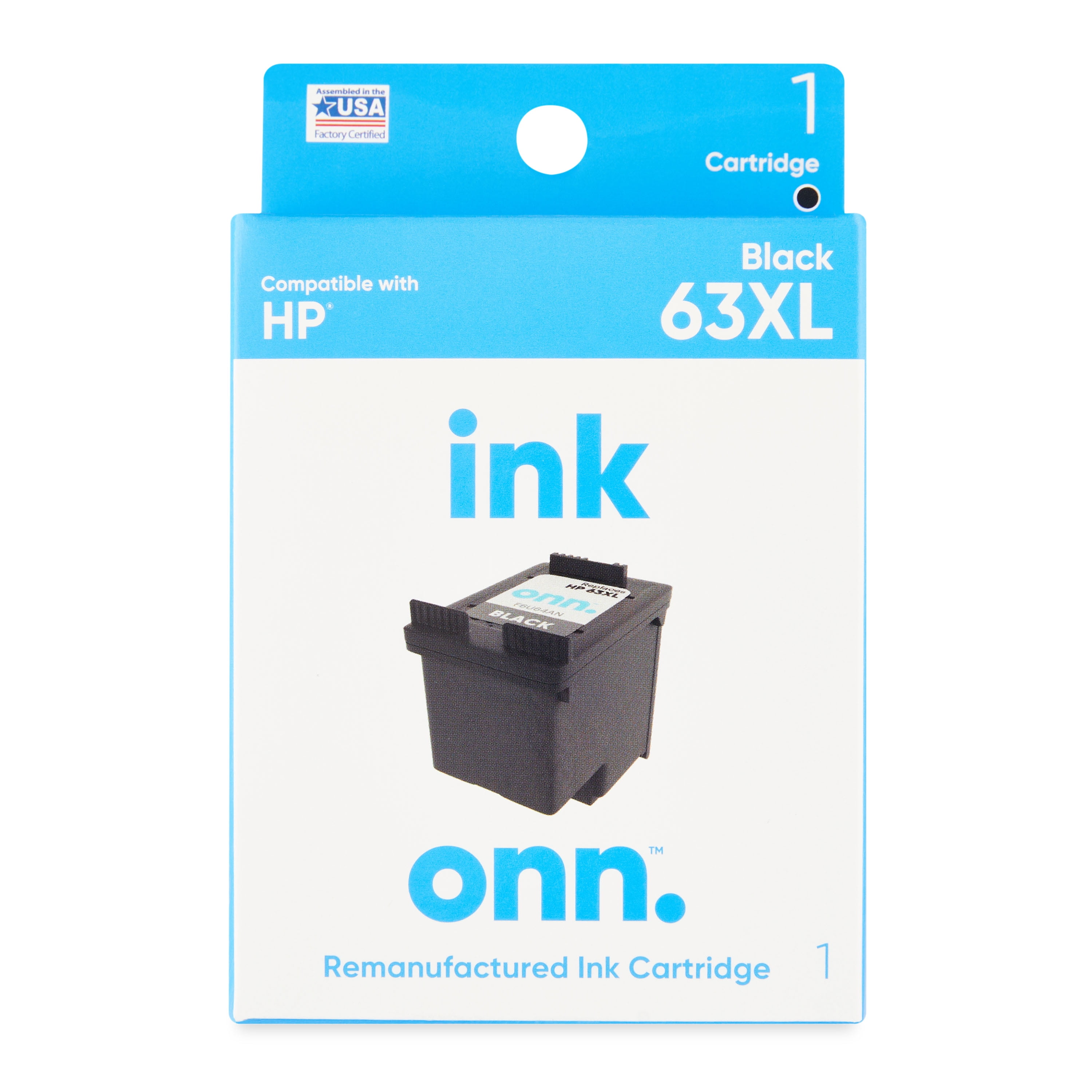 ONN HP 63XL High Yield Black Inkjet Cartridge - Walmart.com