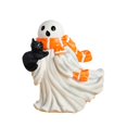 8 Inch Halloween Ghost Resin Decorative Figurine Halloween Cartoon Cat ...