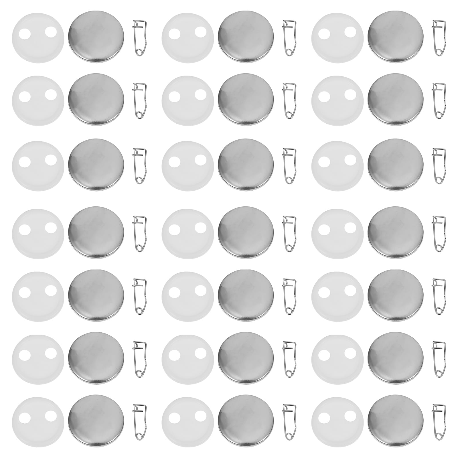 100 Sets Button Badge Parts Blank Badge DIY Badge Craft for Gift (25mm ...