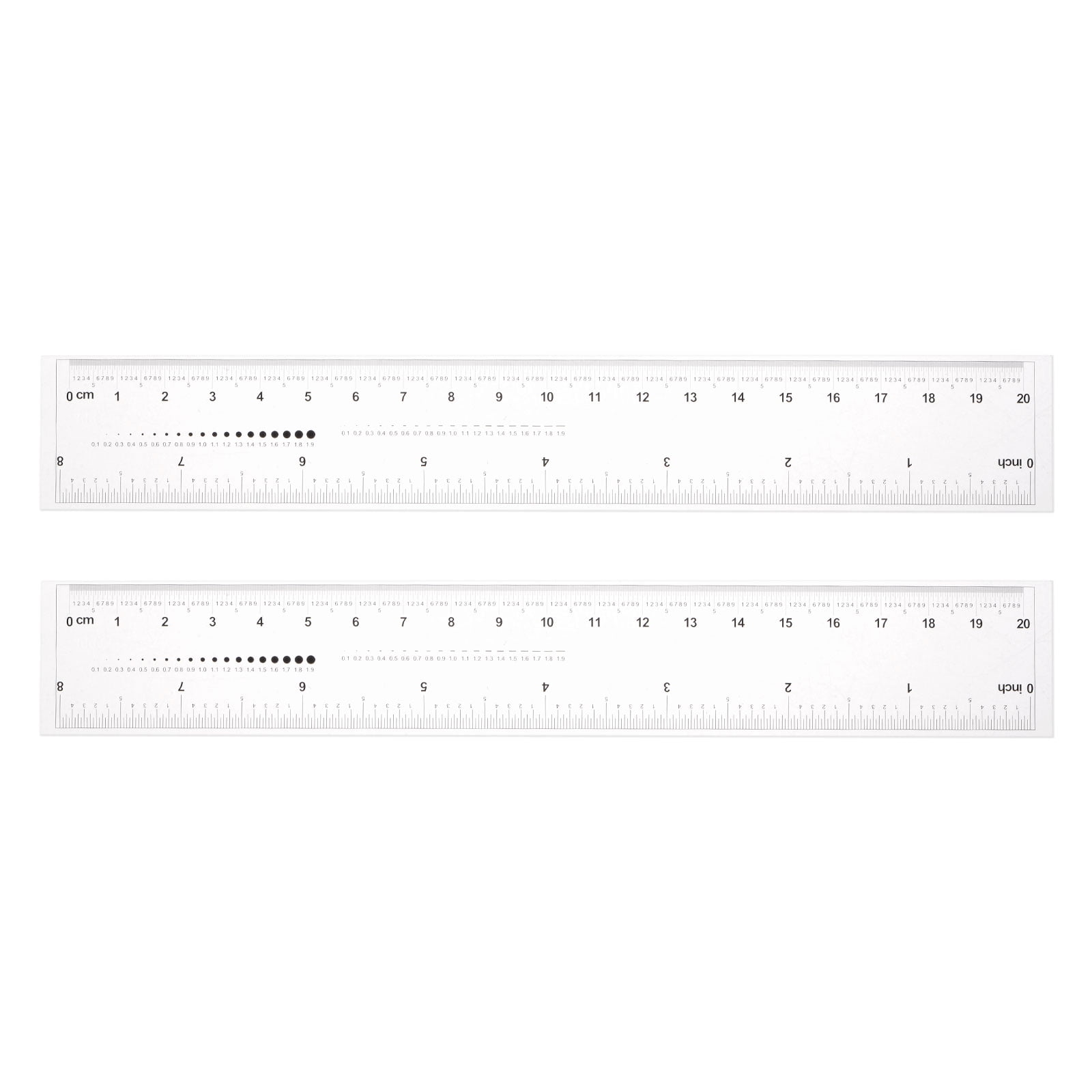 Flexible Ruler 8 Inch 0.1mm Scale PET Plastic Film Straight Ruler, 2 ...