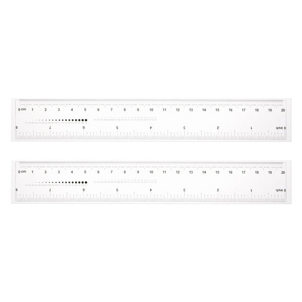 Flexible Ruler 8 Inch 0.1mm Scale PET Plastic Film Straight Ruler, 2 ...