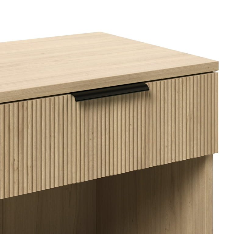 Walker Edison Modern Reeded-Front 1-Drawer Nightstand Walker Edison Modern Reeded-Front 1-Drawer Nightstand