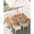 60x120 Inch Outdoor Tablecloth with Umbrella Hole Zipper Rectangle ...