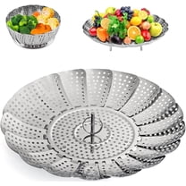 ZHUYING Folding Expandable Steamer Basket, 2ct, Fits 5.5"-9.2" Pots ...