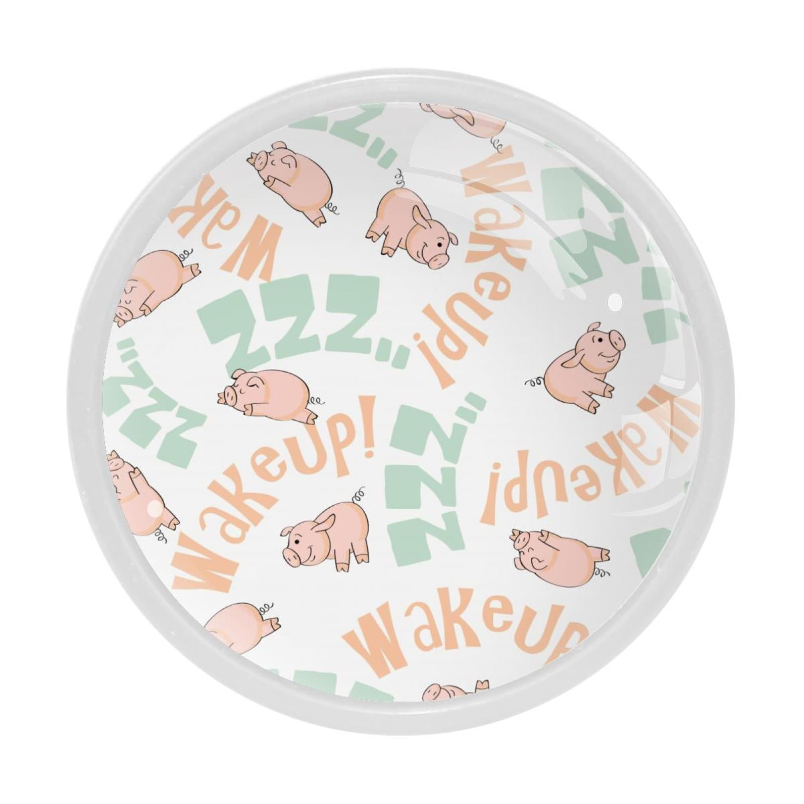 4 Pcs Pig Pattern Knobs for Kitchen Cabinet Cupboard Dresser Bookcase ...