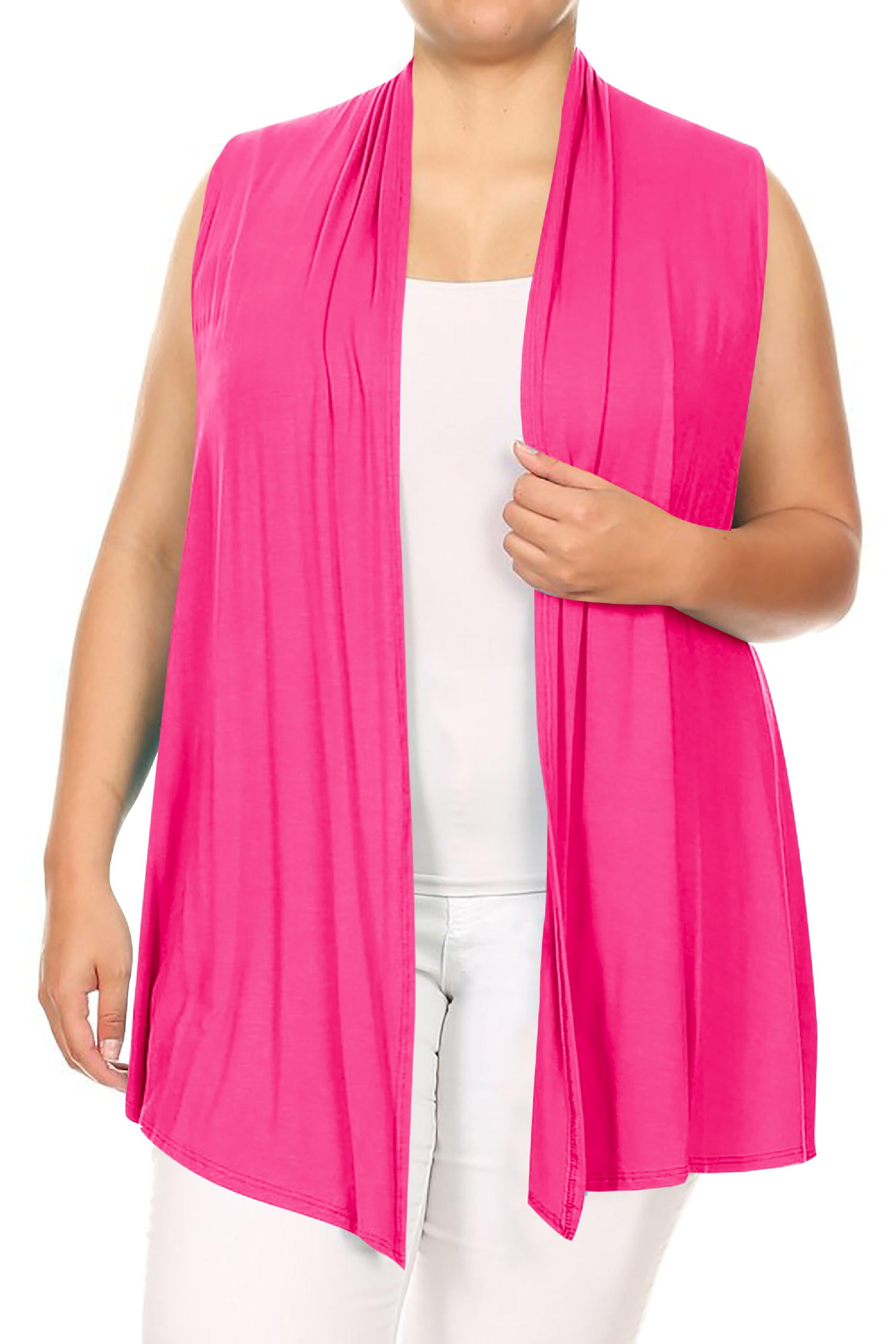 Women's Plus Size Open Front Loose Fit Casual Office Work Wear Solid ...