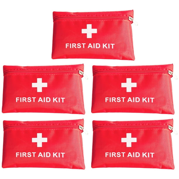 5pcs Red First Aid Storage Bag Mini First Responder Storage Pouch ...
