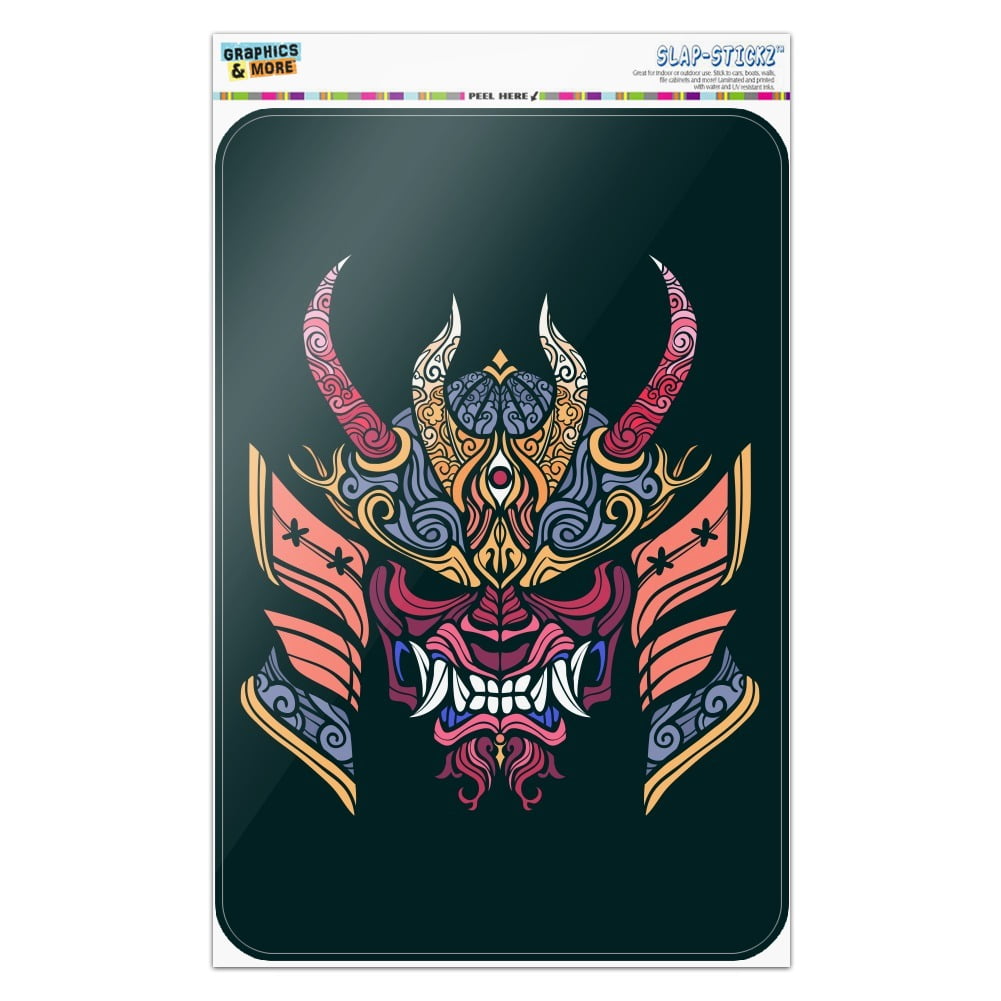 Samurai Warrior Japanese Demon Oni Mask Home Business Office Sign ...