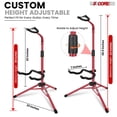 2-Pack Heavy-Duty Adjustable Guitar Stand for Acoustic/Electric/Bass ...