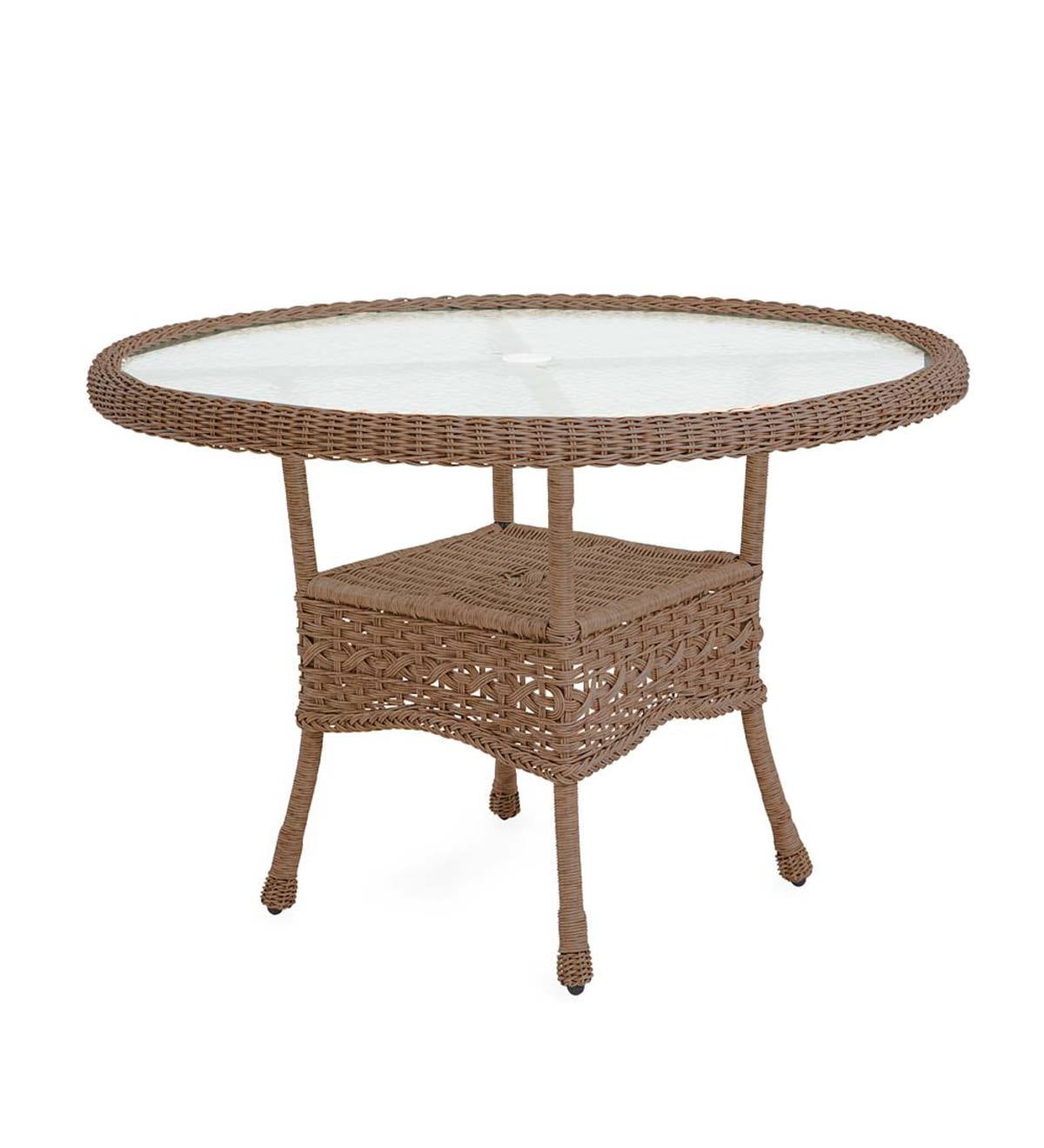 Prospect Hill Wicker Round Dining Table - Walmart.com