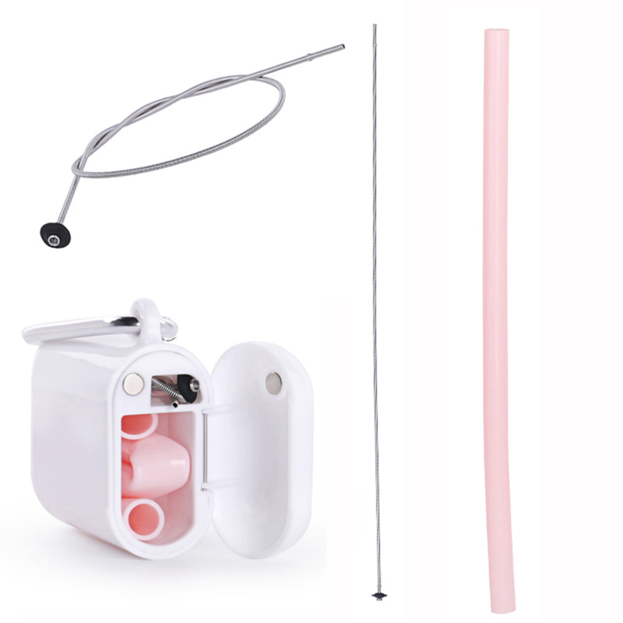 LELINTA Reusable Bent Silicone Straws Portable Travel Collapsible ...