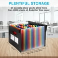 25 Pockets File Organizer with 2 Blank Labels, Lefiocky Expanding File ...
