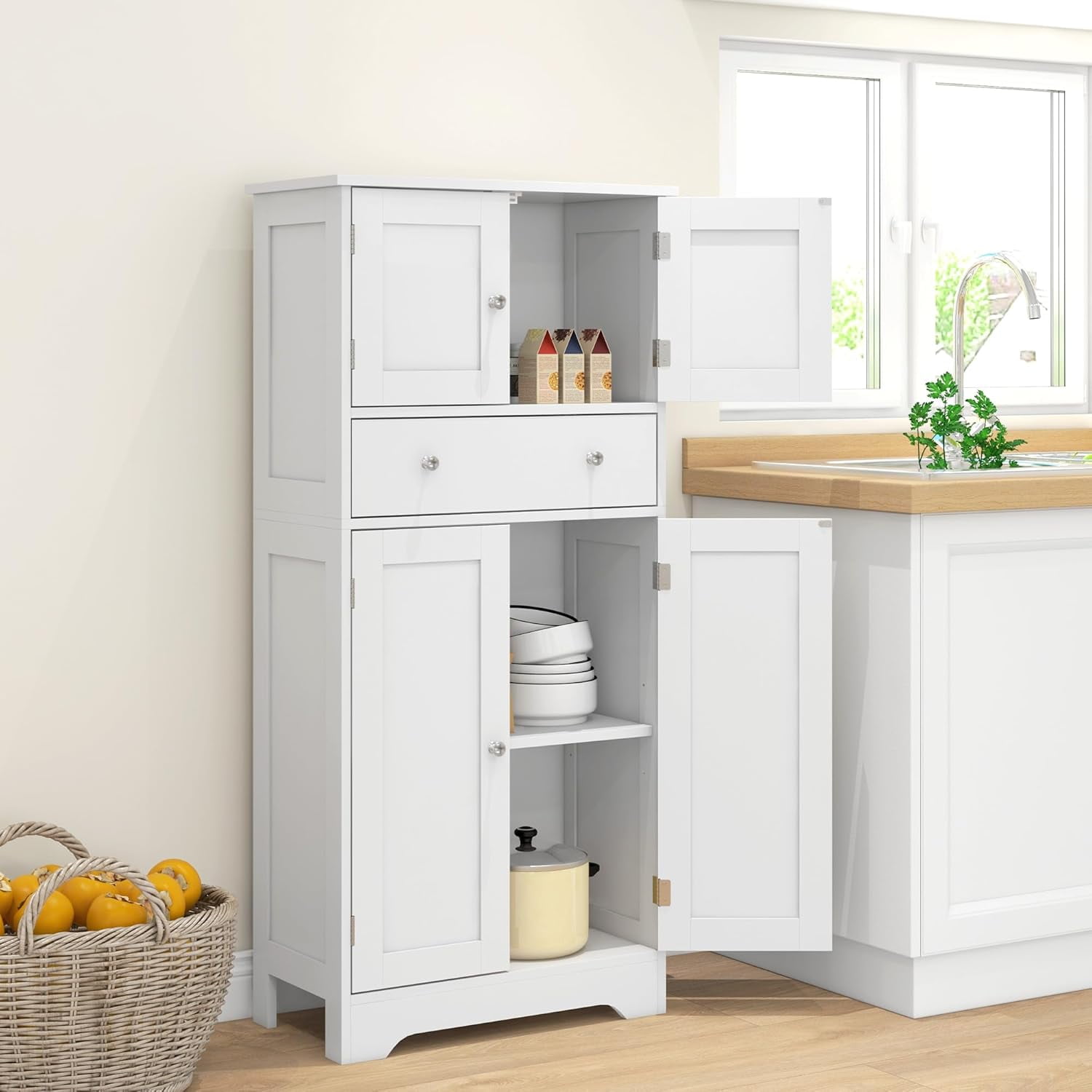 Click here for Nobrand 50.5 Kitchen Storage Cabinet  Modern Frees... prices