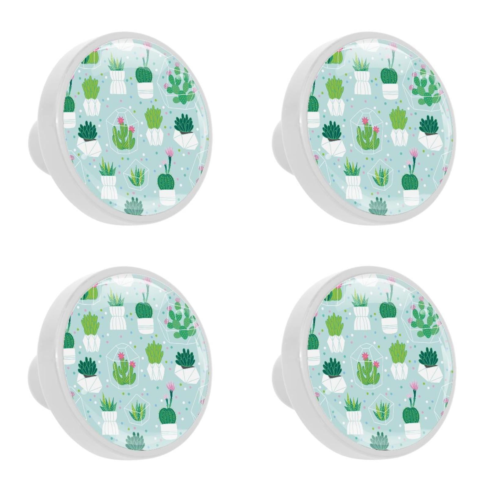 4 Pcs Cactus Knobs for Kitchen Cabinet Cupboard Dresser Bookcase Drawer ...