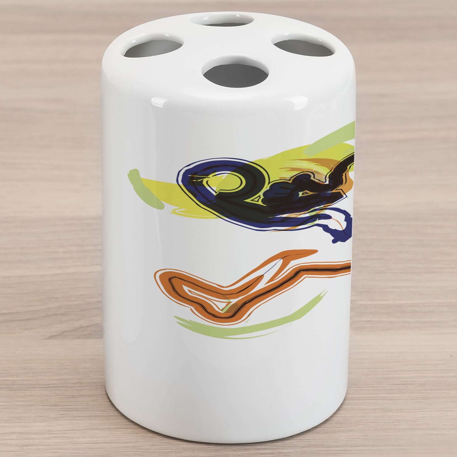 Basketball Ceramic Toothbrush Holder, Man Playing Basketball ...