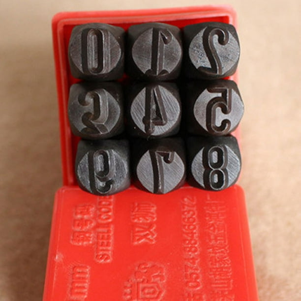 Juego de Punzones para Estampar Letras y Números de 3mm en Acero Carbono para, Cuero, Madera ...