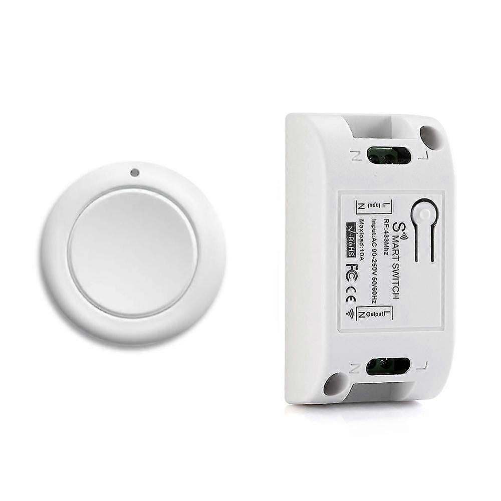 Wireless Light Switch RF 433 MHz Remote Control AC 110V 220V Receiver ...