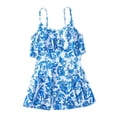 Big Girls Swimwear Bathing Suit Cartoon Crab Print Ruffle Edge One ...