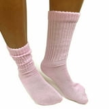 2 Pairs Pink Girls Soft Slouch Socks Plush Cotton Thick Knit Scrunch ...