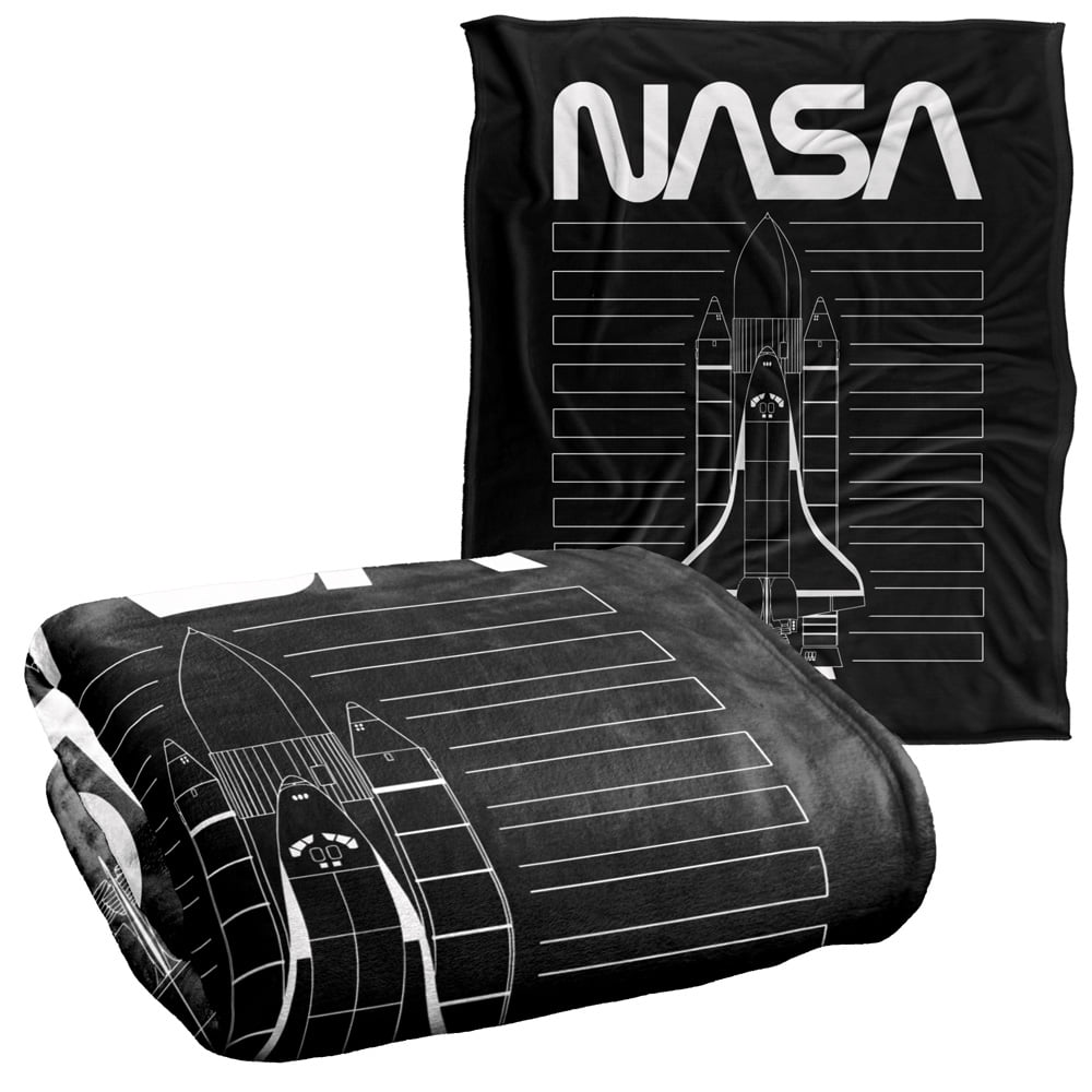 NASA Shuttle Officially Licensed Silky Touch Super Soft Throw Blanket ...