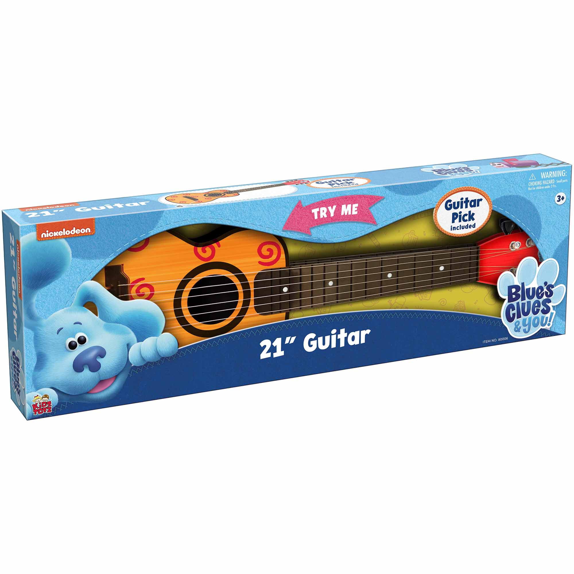 Blue's Clues 21" Plastic Guitar, Pretend Play, Children Ages 3 ...