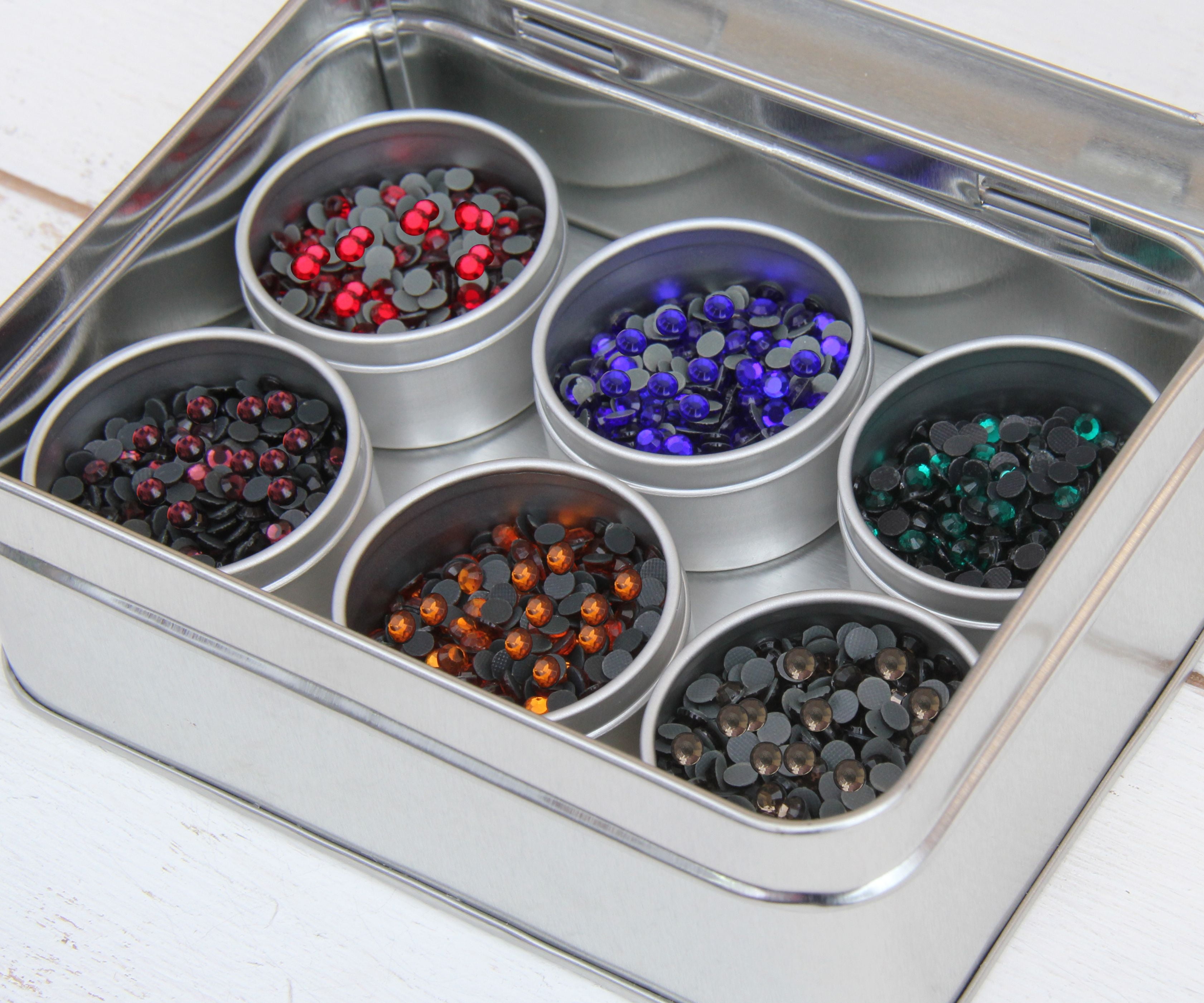 Threadart Hot Fix Rhinestone Set - Royal Colors - SS16 - Includes 6 ...