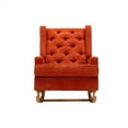 Wingback Rocking Chair with Tufted High Backrest & Cozy Armrest, Modern ...