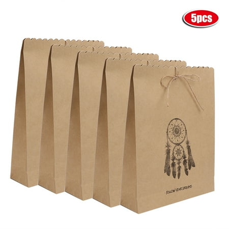 FYBTO 5 Pcs Sac Cadeau Attrape-Rêves Kraft Sacs de Courses en Papier ...