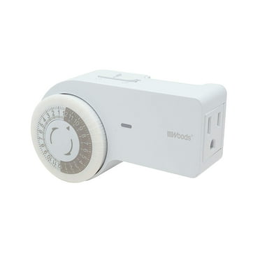 Woods 50007WD Indoor 24-Hour Digital Plug-In Timer, 2 Pack, 1 Polarized ...